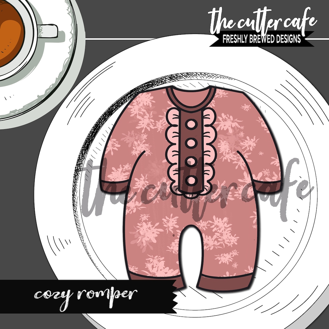 Cozy Romper / Baby Sleeper Cookie Cutter by Thecuttercafe - Etsy