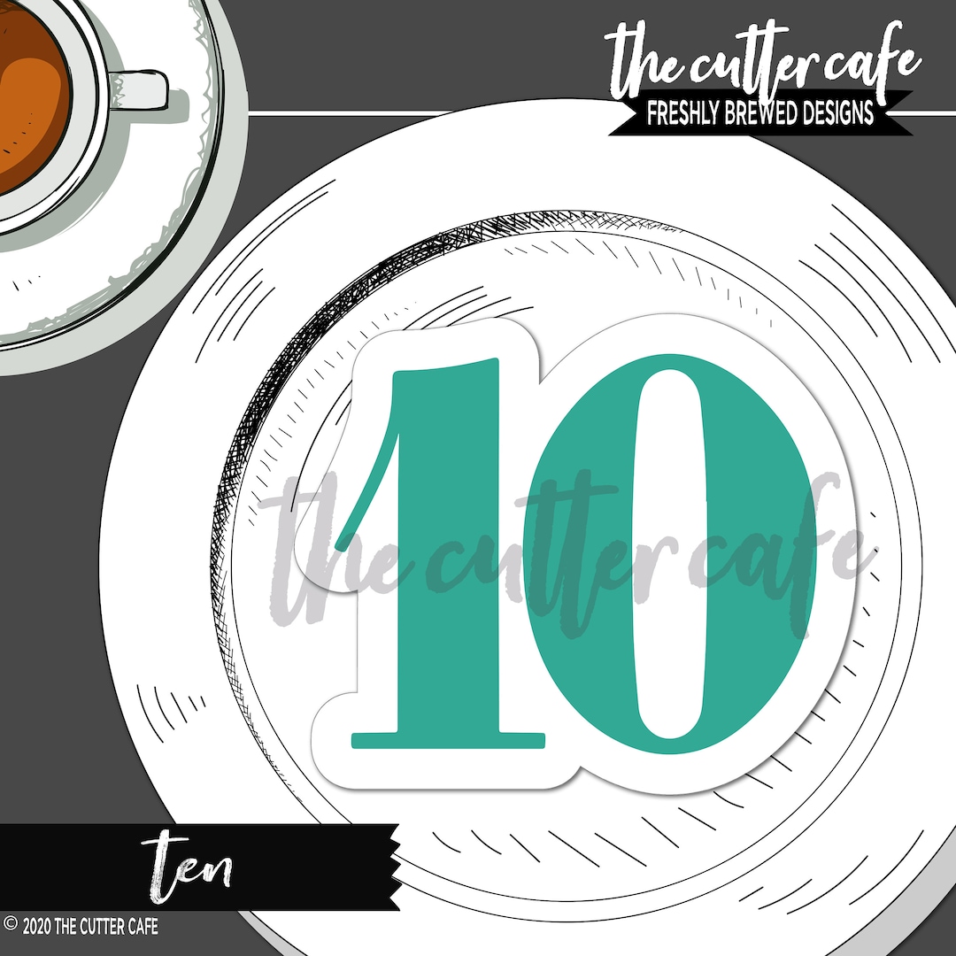 Ten / Tenth Birthday Cookie Cutter by Thecuttercafe - Etsy
