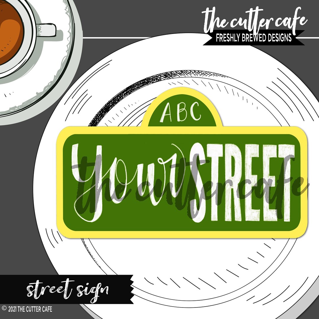 Street Sign Cookie Cutter by Thecuttercafe - Etsy