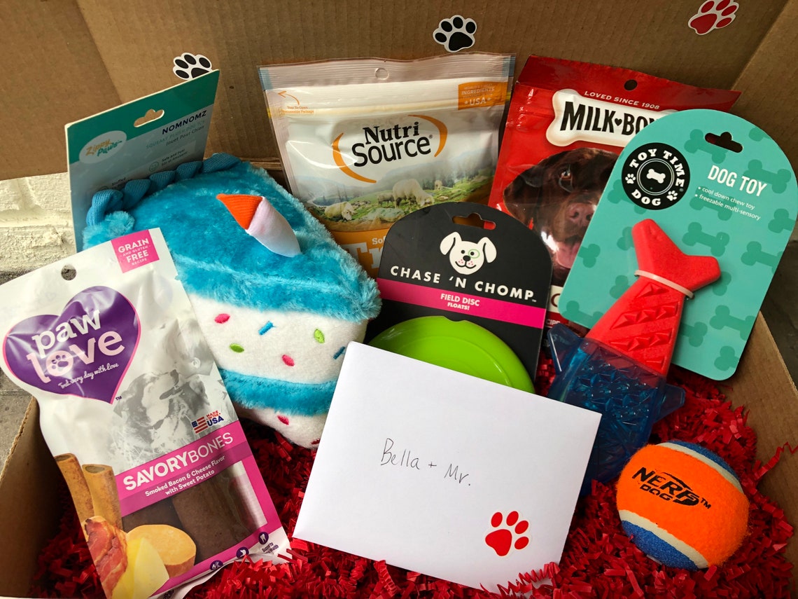 Double Pup Parcel Doggy Gift Box EIGHT Toys/treats - Etsy