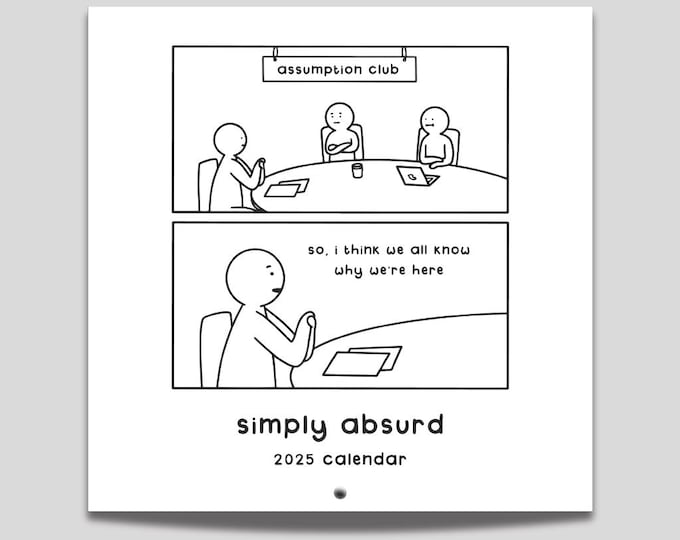 2025 Funny Cartoon Wall Calendar, Monthly Dry Humour Comic Strips ...