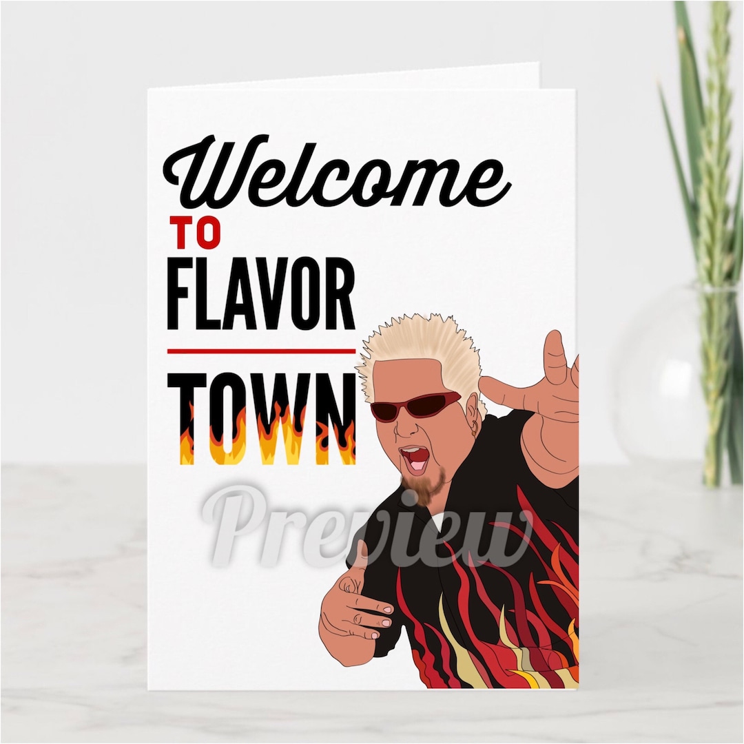 Welcome to Flavortown Card (blank Inside) Printable - Etsy