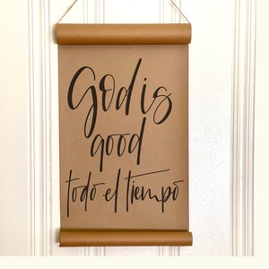 Custom Paper Scroll Sign Wall Art Kraft Paper Farmhouse - Etsy