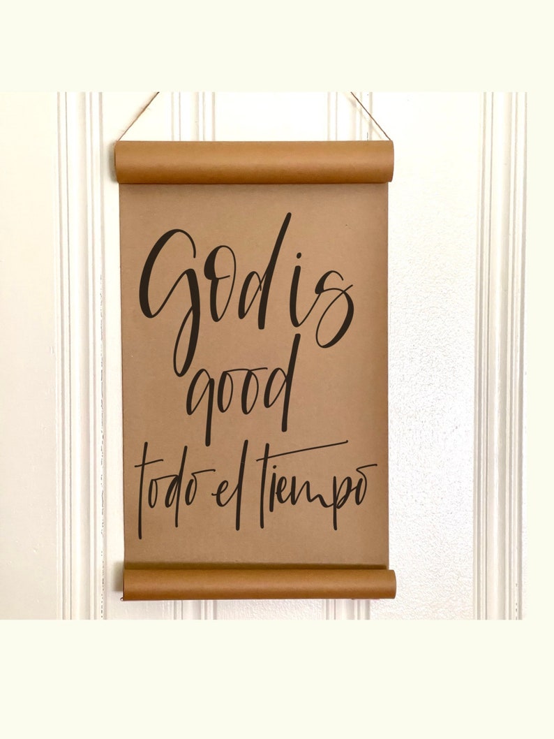 Custom Paper Scroll Sign Wall Art Kraft Paper Farmhouse - Etsy