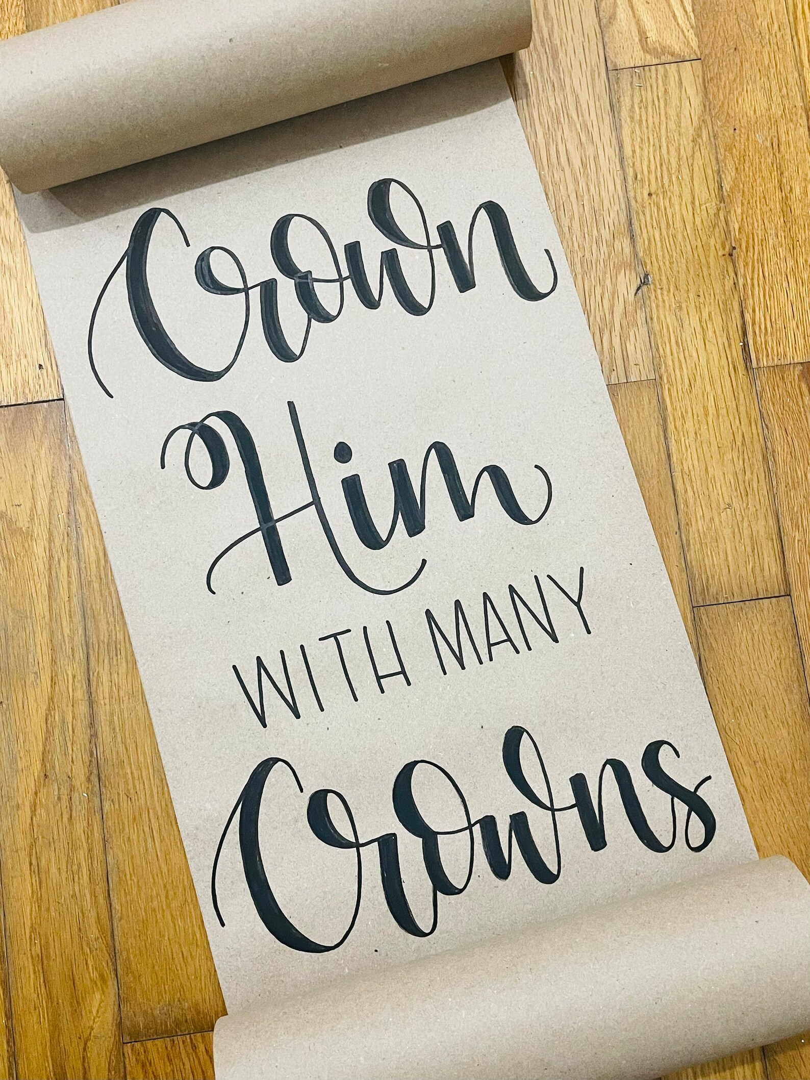 Custom Paper Scroll Sign Wall Art Kraft Paper Farmhouse - Etsy