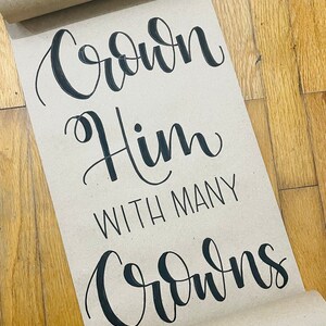 Custom Paper Scroll Sign Wall Art Kraft Paper Farmhouse - Etsy