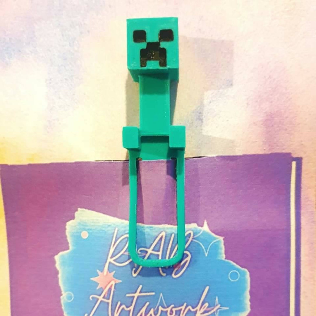 3D Printed , Minecraft Creeper , Bookmark Gamer Gaming Gift Book ...