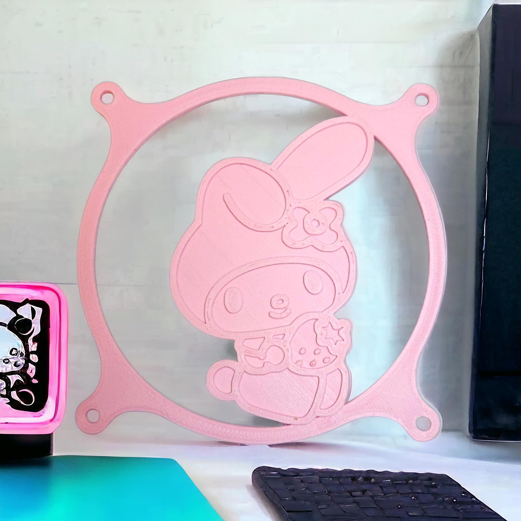 120mm PC Fan Cover My Melody Strawberry Guard Computer Case Custom ...