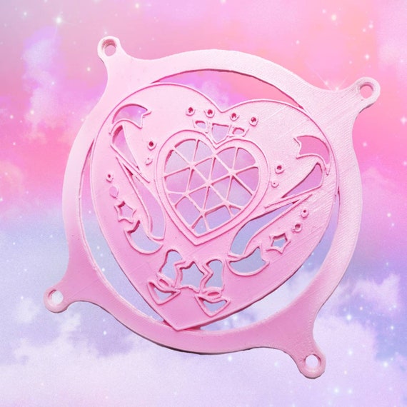 120mm PC Fan Cover Sailor Moon Heart Brooch Guard Computer | Etsy