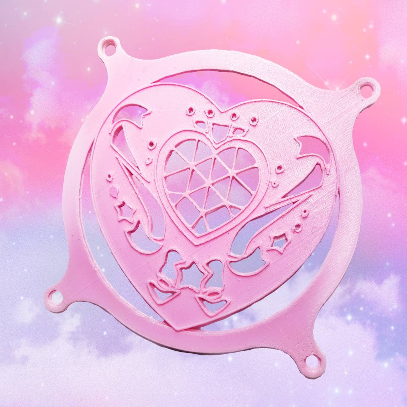 120mm PC Fan Cover Sailor Moon Heart Brooch Guard Computer - Etsy