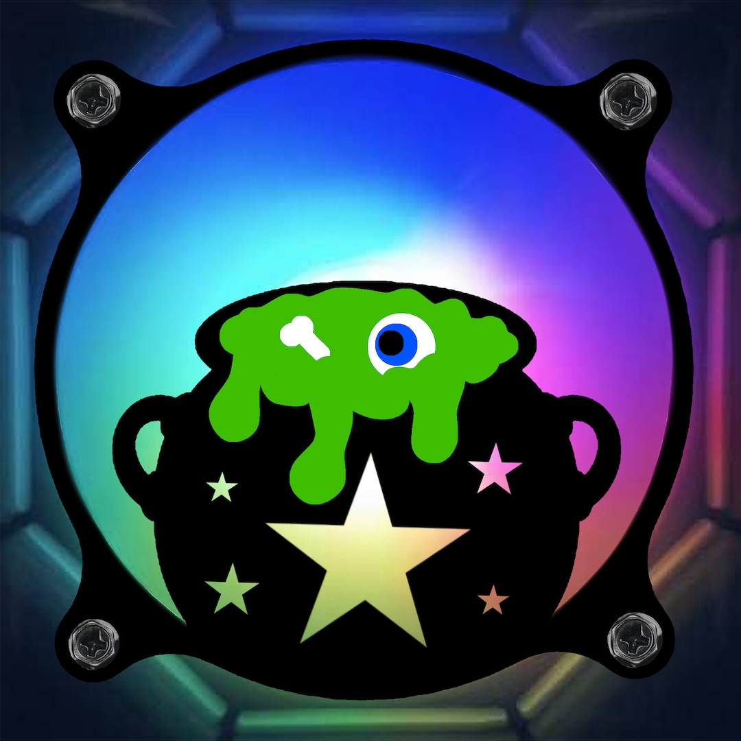 120mm PC Fan Cover Colour Halloween Cauldron Guard Computer Case Custom ...