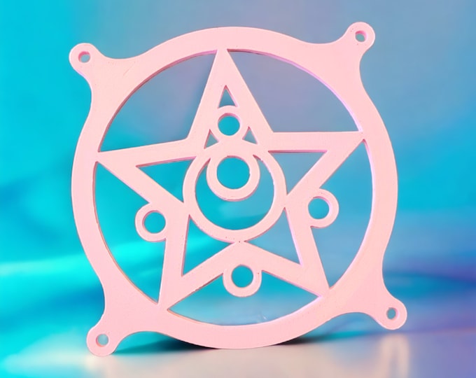 120mm PC Fan Cover Sailor Moon Heart Brooch Guard Computer Case Custom ...