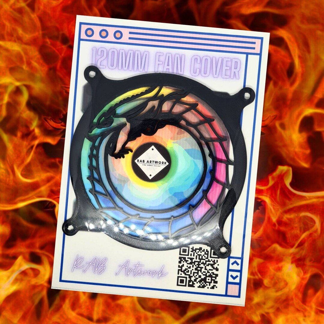 120mm PC Fan Cover Ouroboros Dragon Guard Computer Case Custom ...