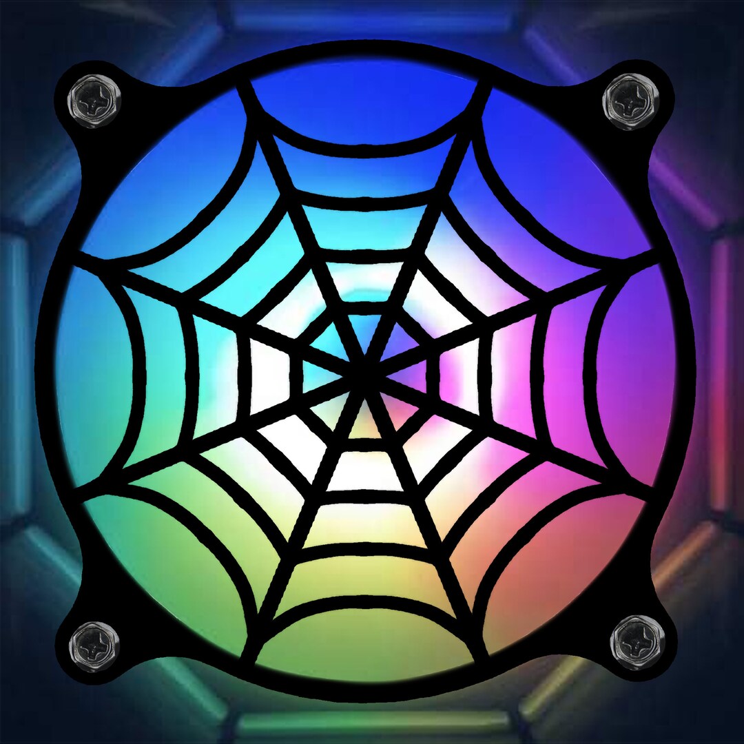 120mm PC Fan Cover Spiderweb Halloween Gothic Guard Computer Case ...