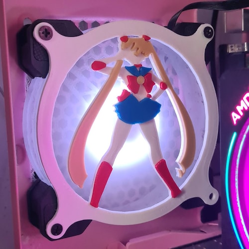 120mm PC Fan Cover Sailor Moon Heart Brooch Guard Computer - Etsy
