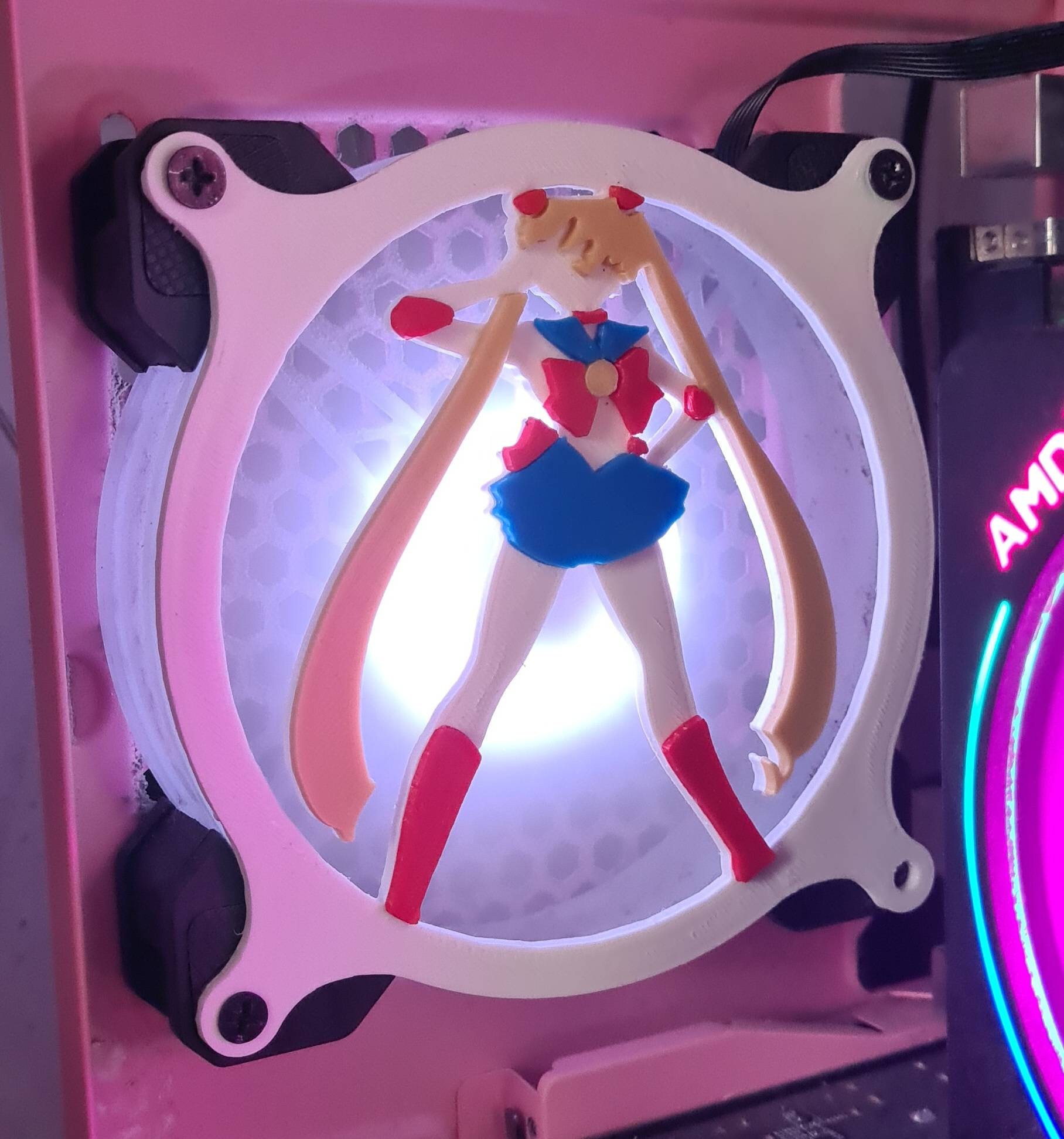 120mm PC Fan Cover Colour Sailor Moon Guard Computer Case Custom ...