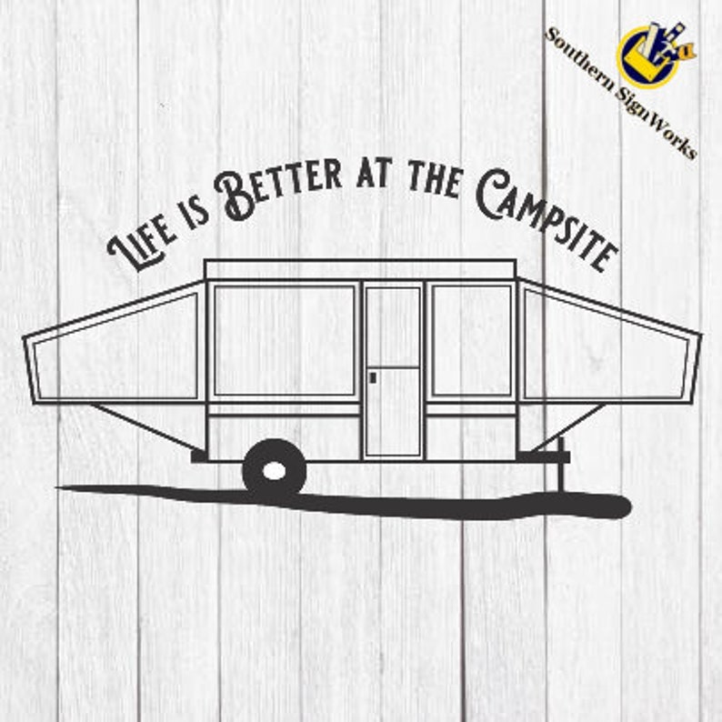 Camper Pop up Camper Travel Trailer SVG Files for Laser - Etsy