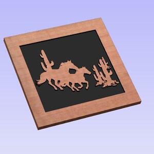 Wild Horses Mustangs Svg File for Cnc Router and Laser Engraving ...