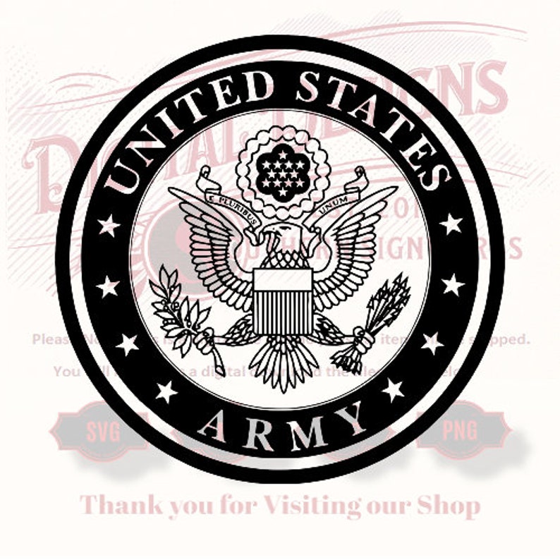 Military - U S Army Emblem- SVG Files for Cnc Router and Laser ...