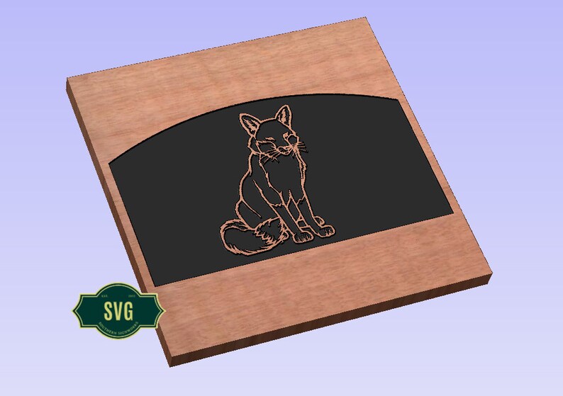Fox Plaque SVG Files for Laser Engraving and Cnc Router Easy - Etsy