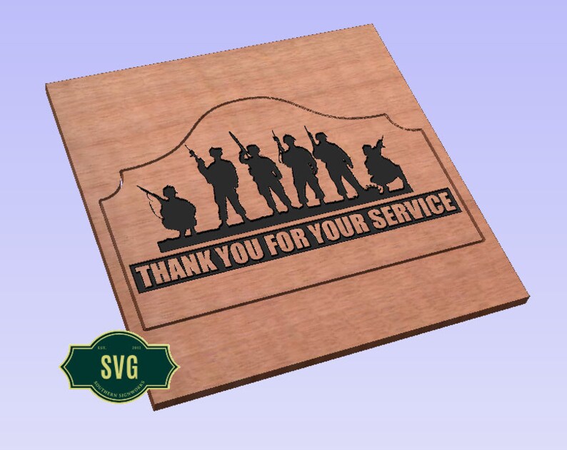 Thank You for Your Service SVG Files for Cnc Routers and - Etsy