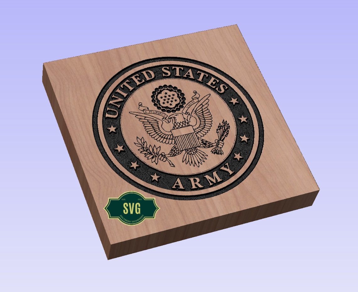 Military - U S Army Emblem- SVG Files for Cnc Router and Laser ...
