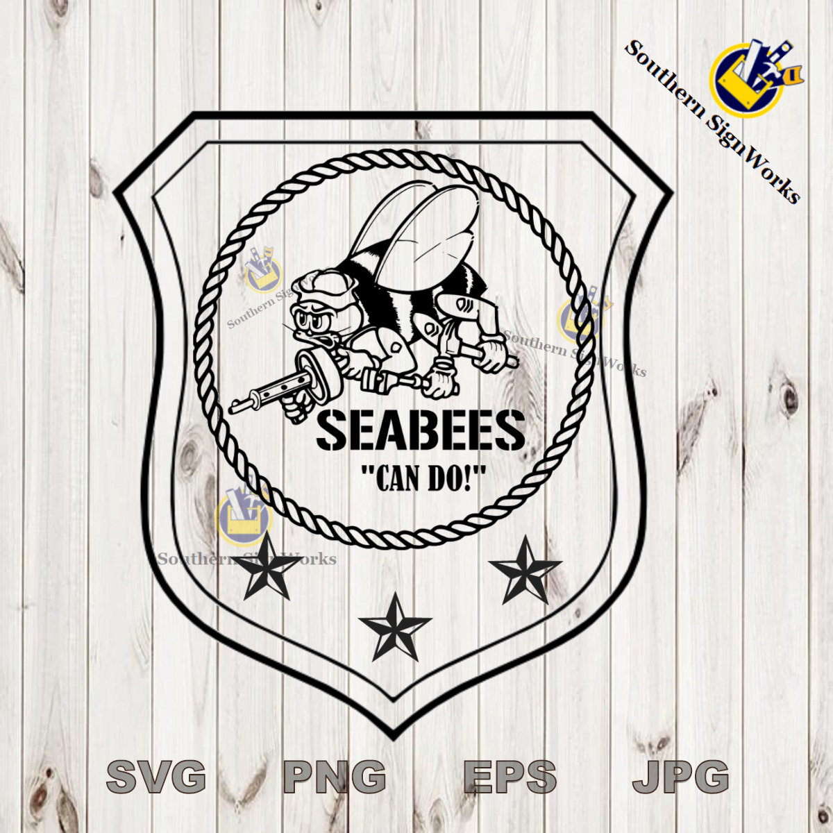 Military - US Navy Seabee Plaque - SVG Files for Cnc Router and Laser ...