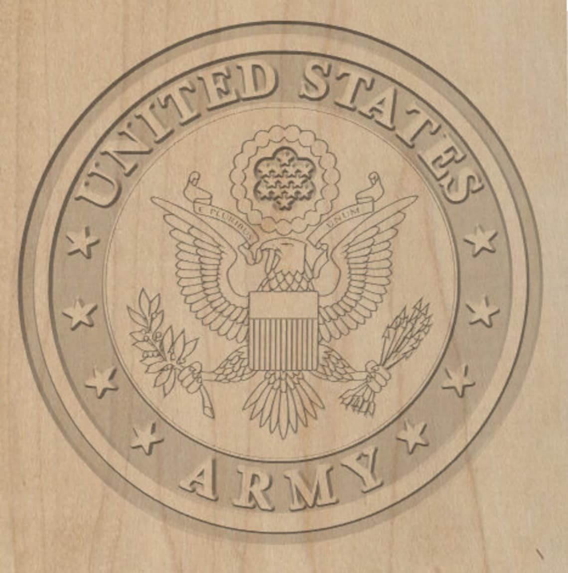 Military - U S Army Emblem- SVG Files for Cnc Router and Laser ...