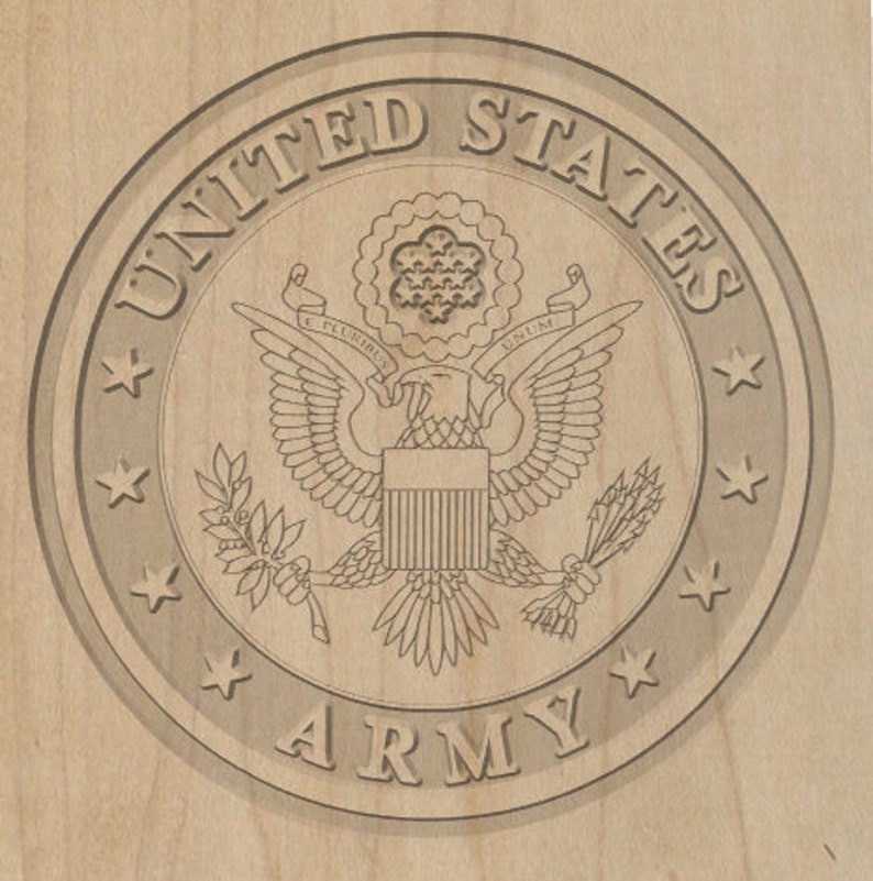 Military - U S Army Emblem- SVG Files for Cnc Router and Laser ...