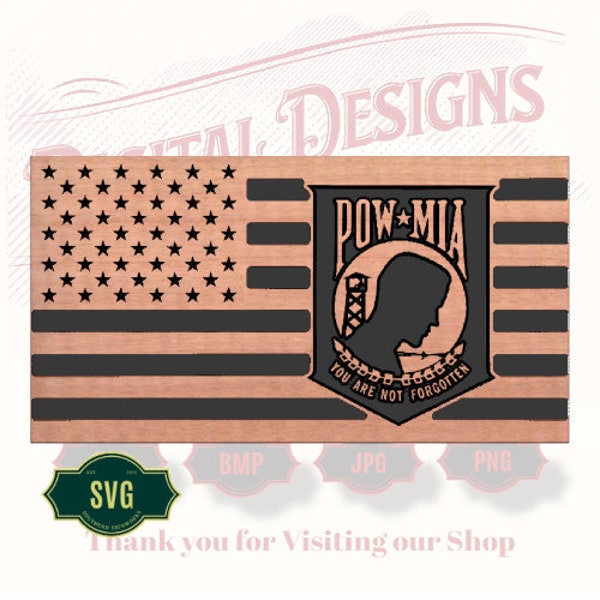 Pow Mia Dxf File - Etsy