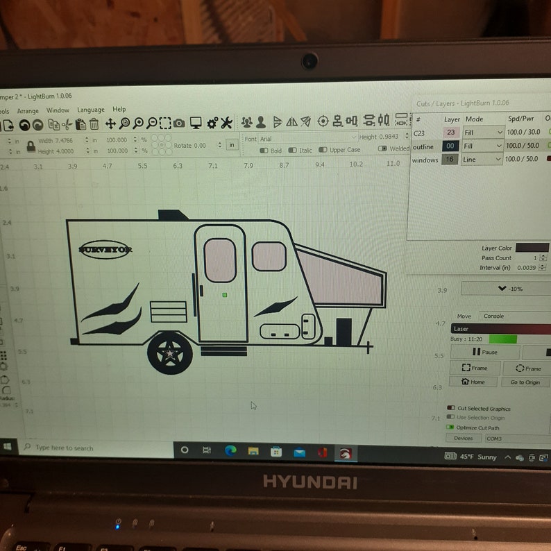 Hybrid Camper Travel Trailer Svg Files for Laser Cnc and - Etsy