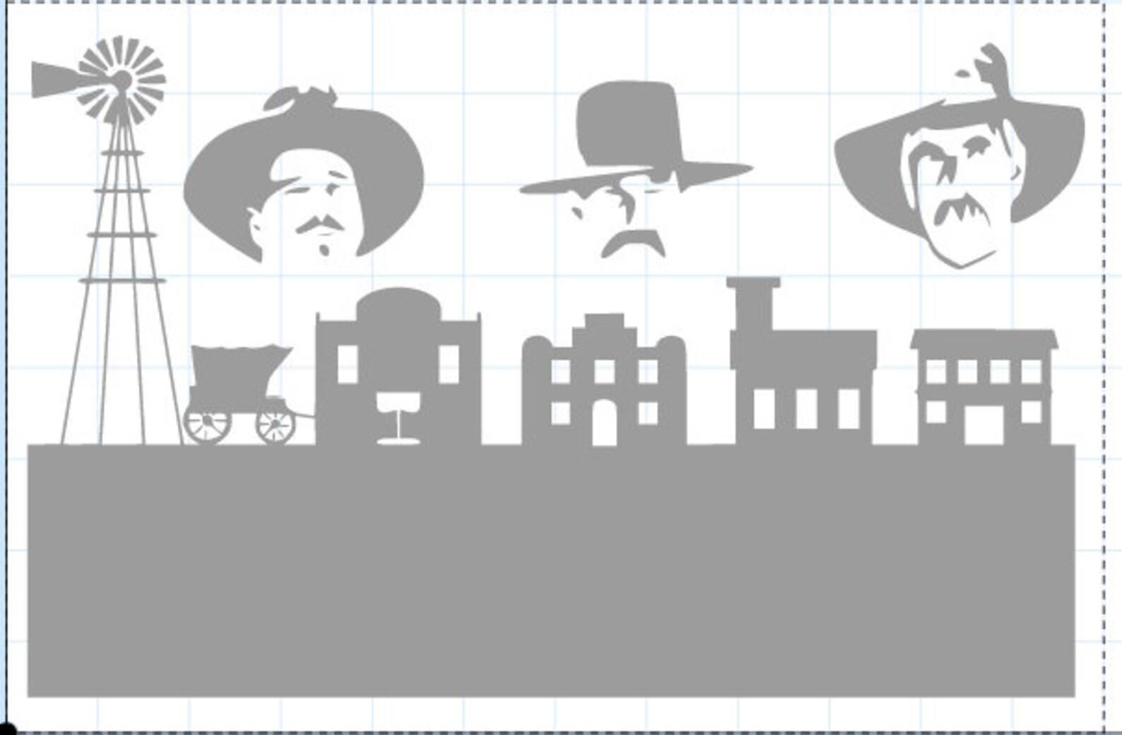 Western Old West Scene SVG Files for Laser Engraving and - Etsy Canada