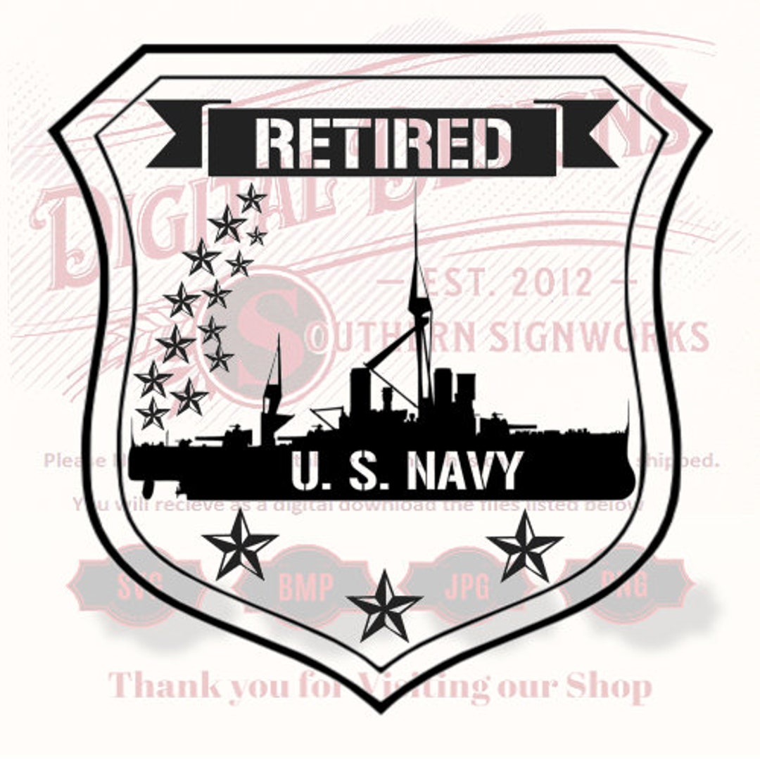 Retired U S Navy SVG Files for Laser Engraving Vinyl Cutters and Cnc ...