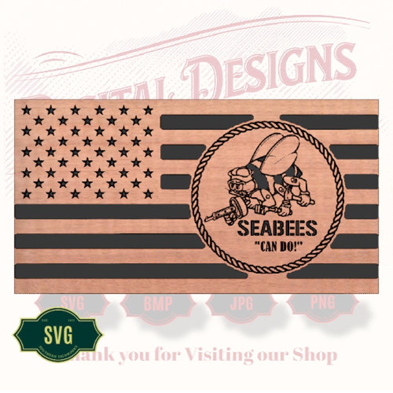 Navy Seabee With U S Flag SVG for CNC Machines Gcode Files - Etsy UK