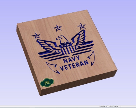 Navy Veteran SVG Files for Laser Engraving Vinyl Cutting and | Etsy