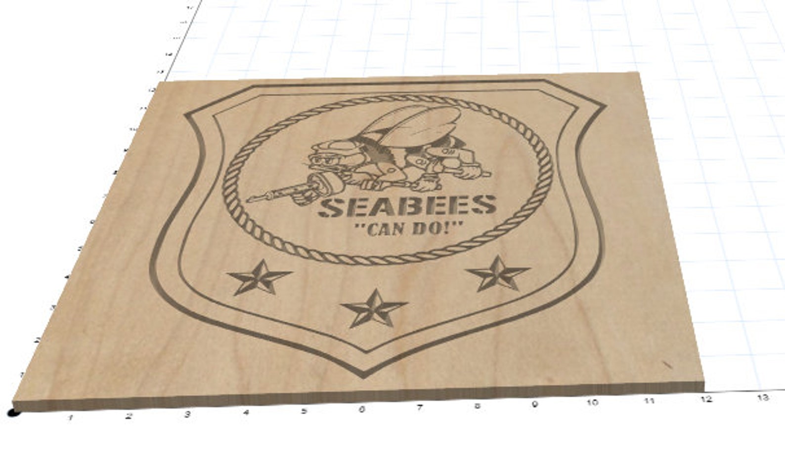 Military US Navy Seabee Plaque SVG Files for Cnc Router - Etsy
