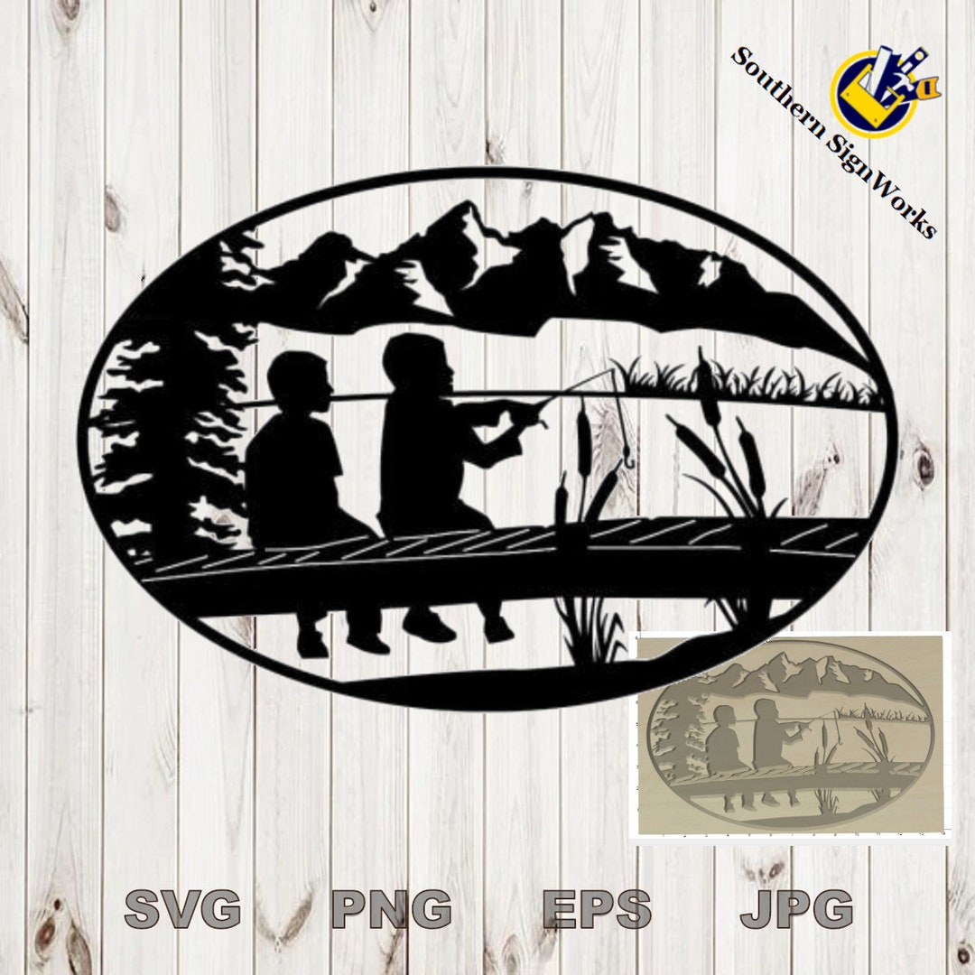 Outdoor Scene SVG Files for Laser Engraving, Vinyl Cutters and Cnc ...