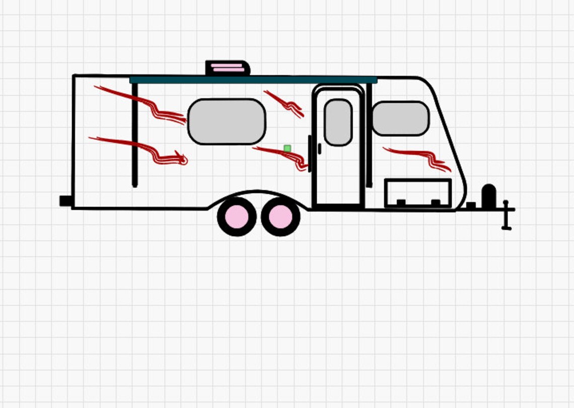 Travel Trailer Camper SVG Files for Laser CNC and Vinyl - Etsy