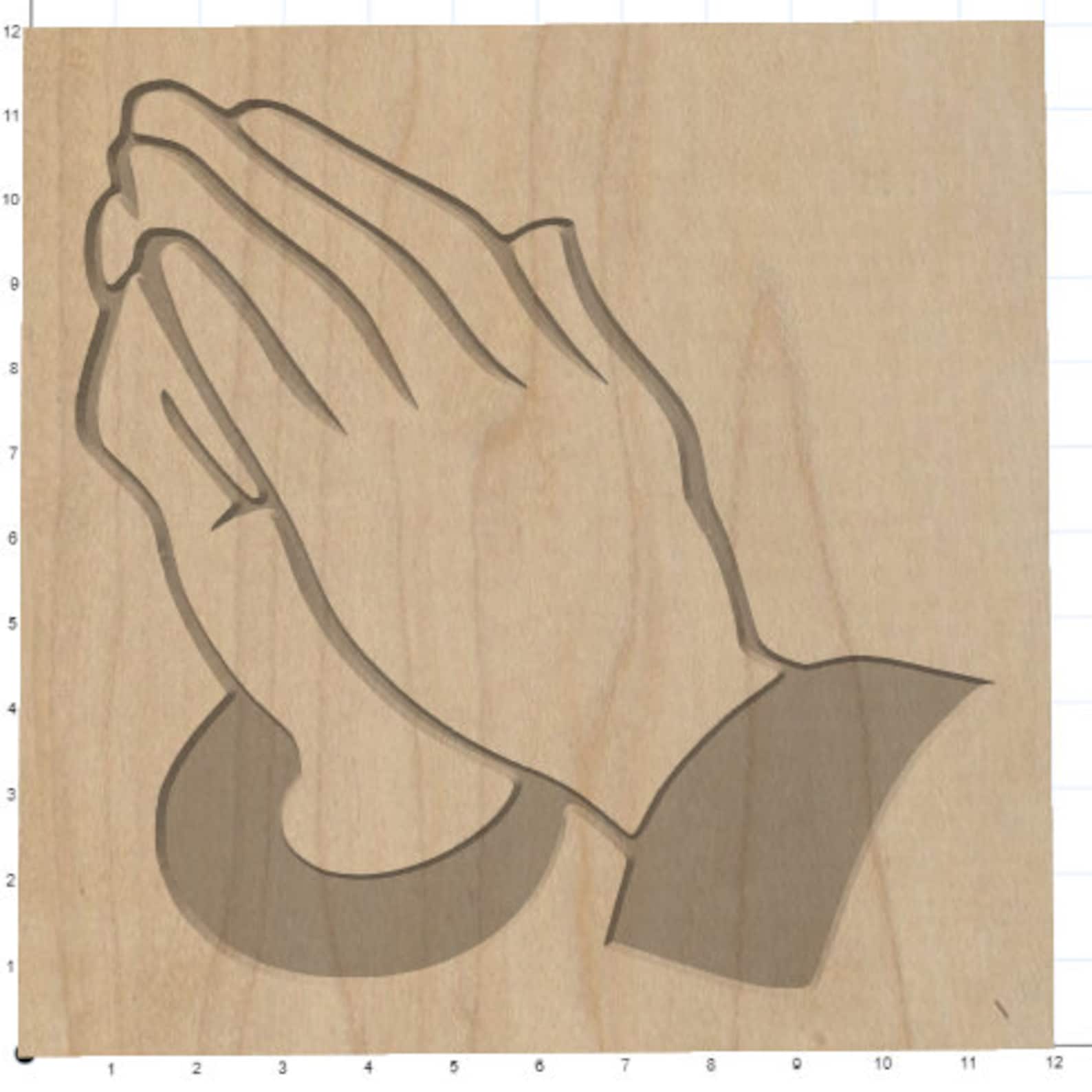 Praying Hands SVG Files for Laser Engraving and Cnc Router - Etsy Norway