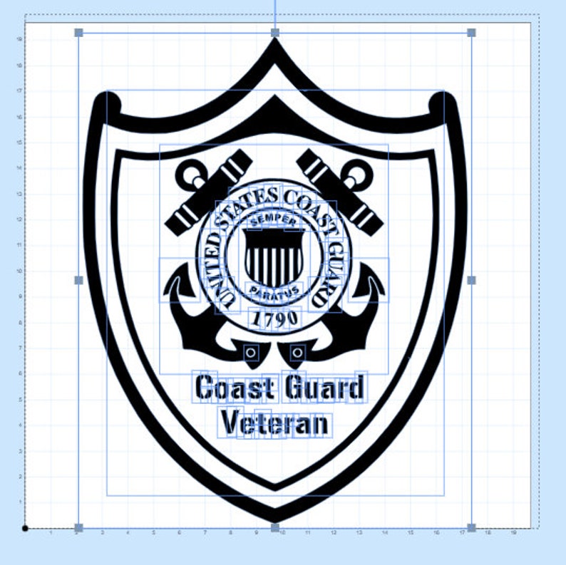 Military Coast Guard Veteran Plaque SVG Files for Cnc | Etsy