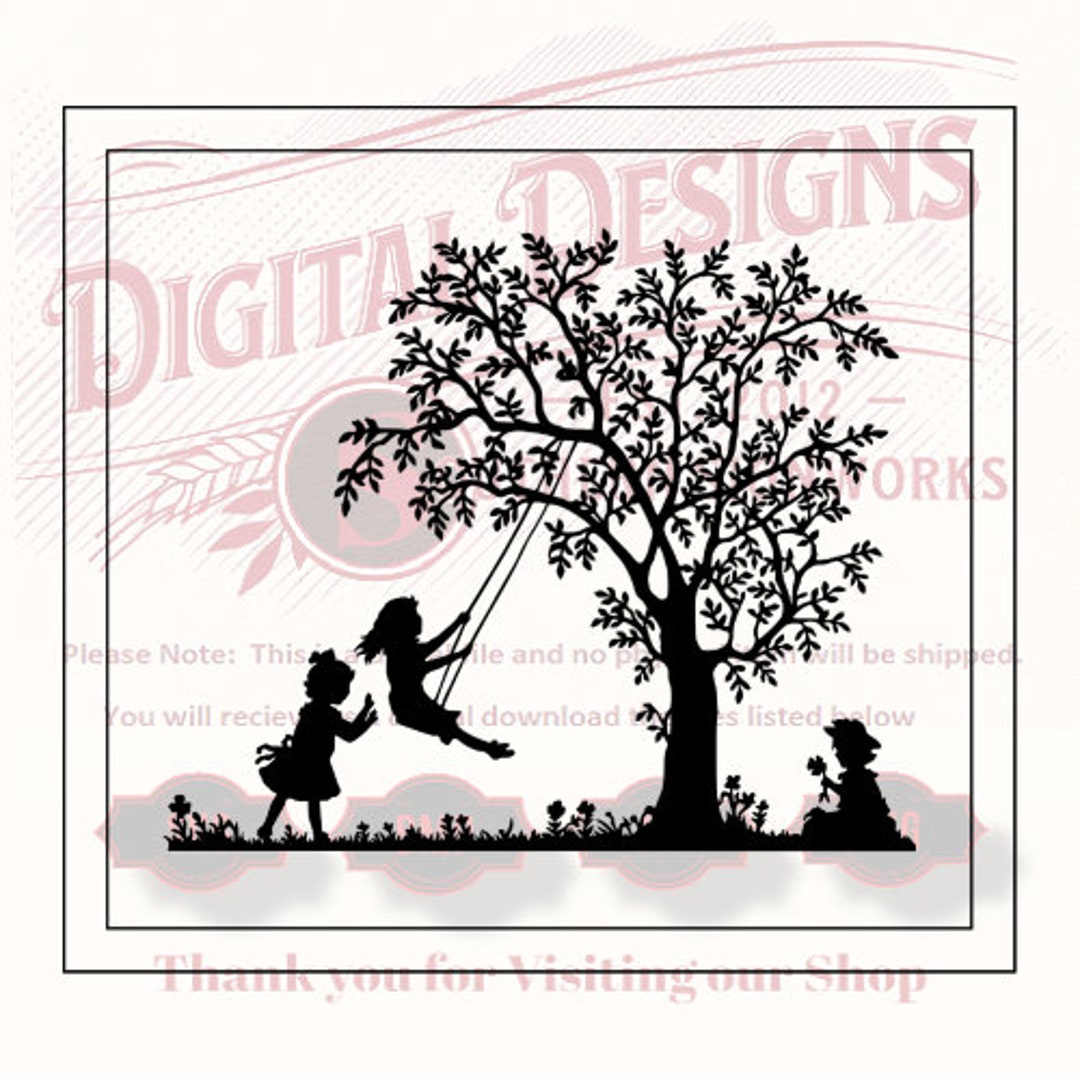 Springtime Scene Svg File for Cnc Router and Laser Engraving - Etsy