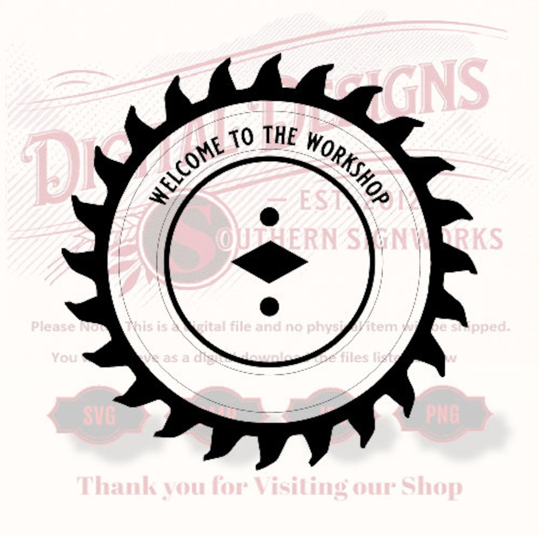 Workshop Sign SVG Files for Laser Engraving and Cnc Router -V Carve ...