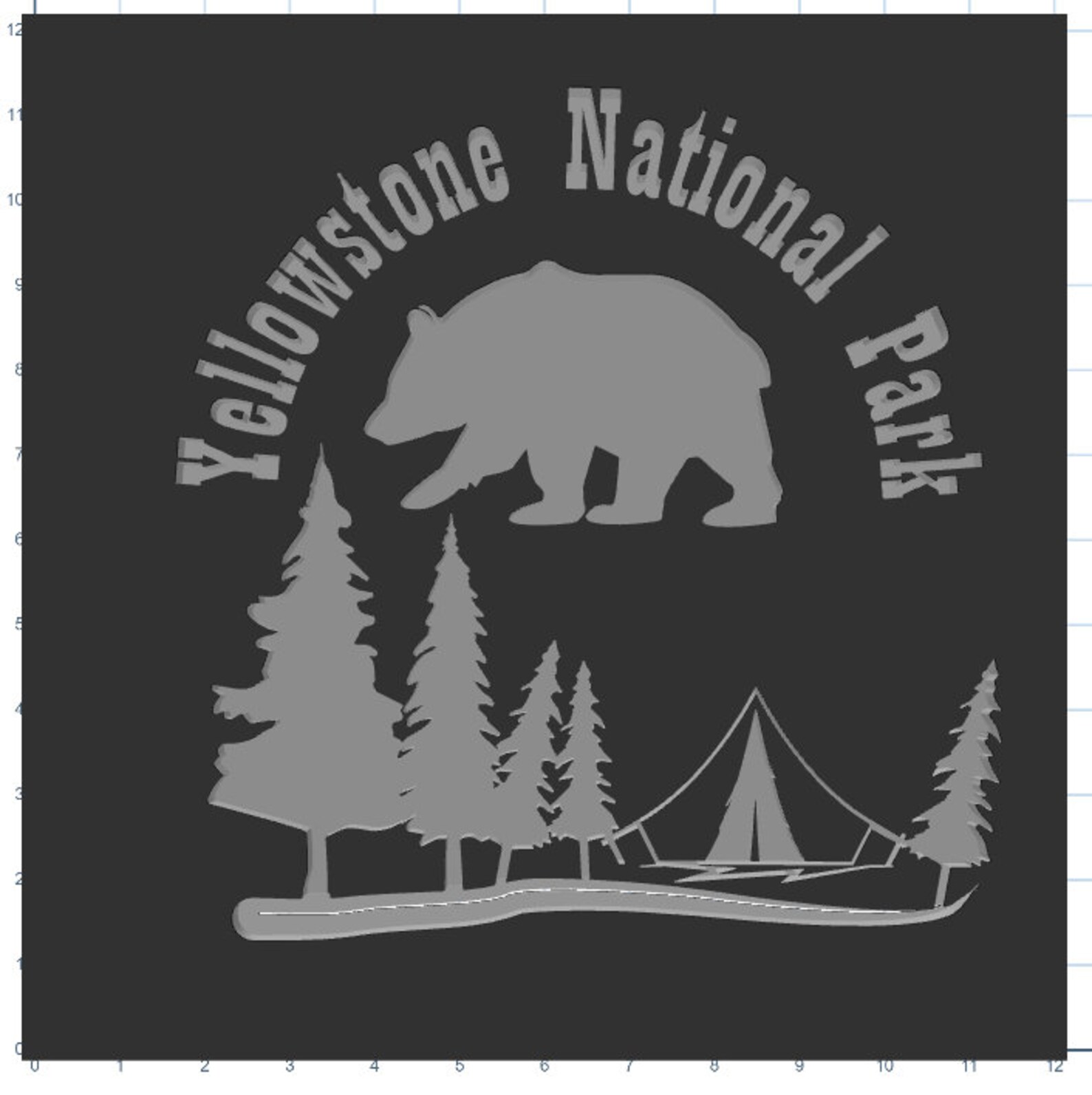 Files for CNC and Laser Machines. Yellowstone National Park - Etsy