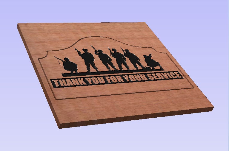 Thank You for Your Service SVG Files for Cnc Routers and - Etsy