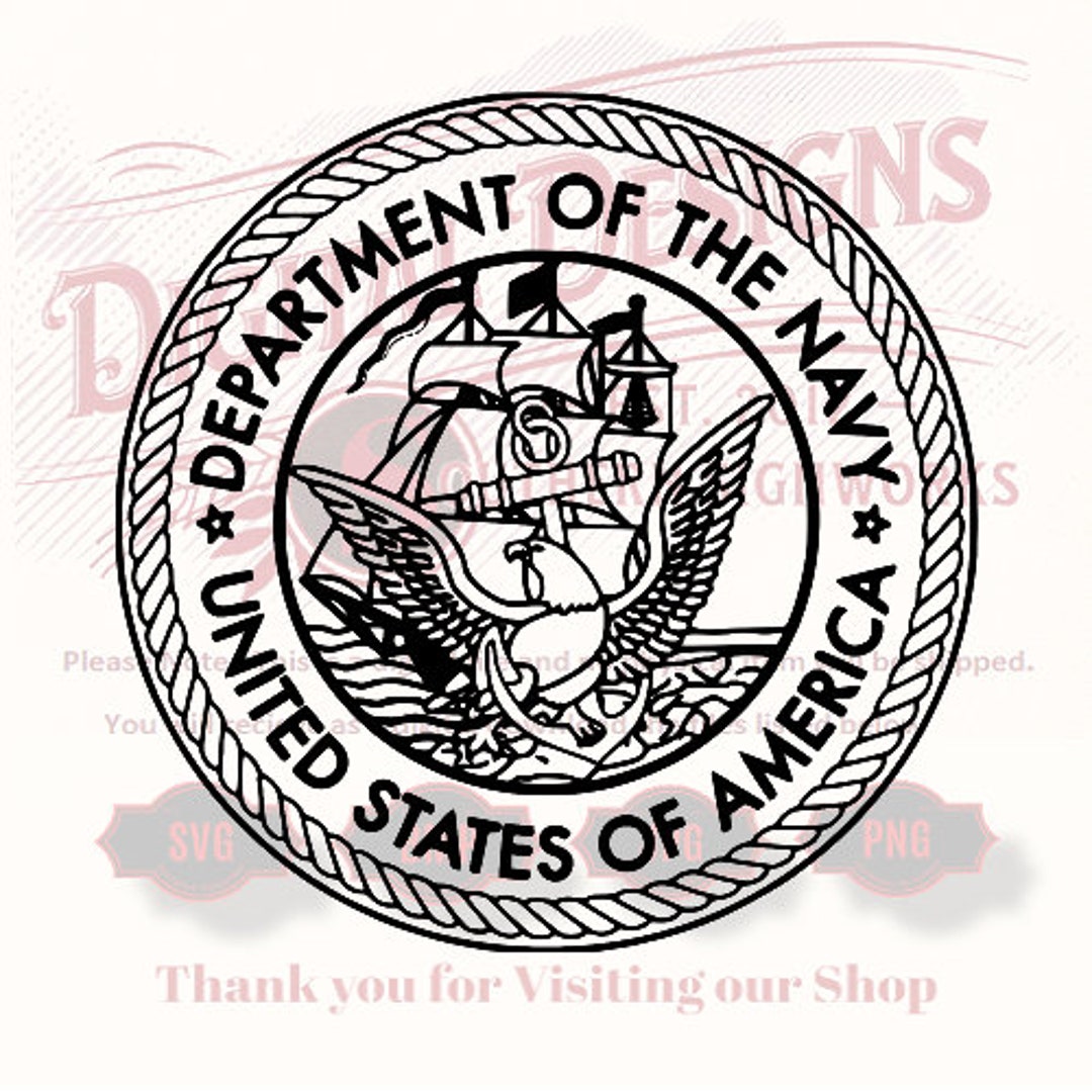 US Navy Emblem 2 SVG Files for Laser Engraving, Vinyl Cutters and Cnc ...