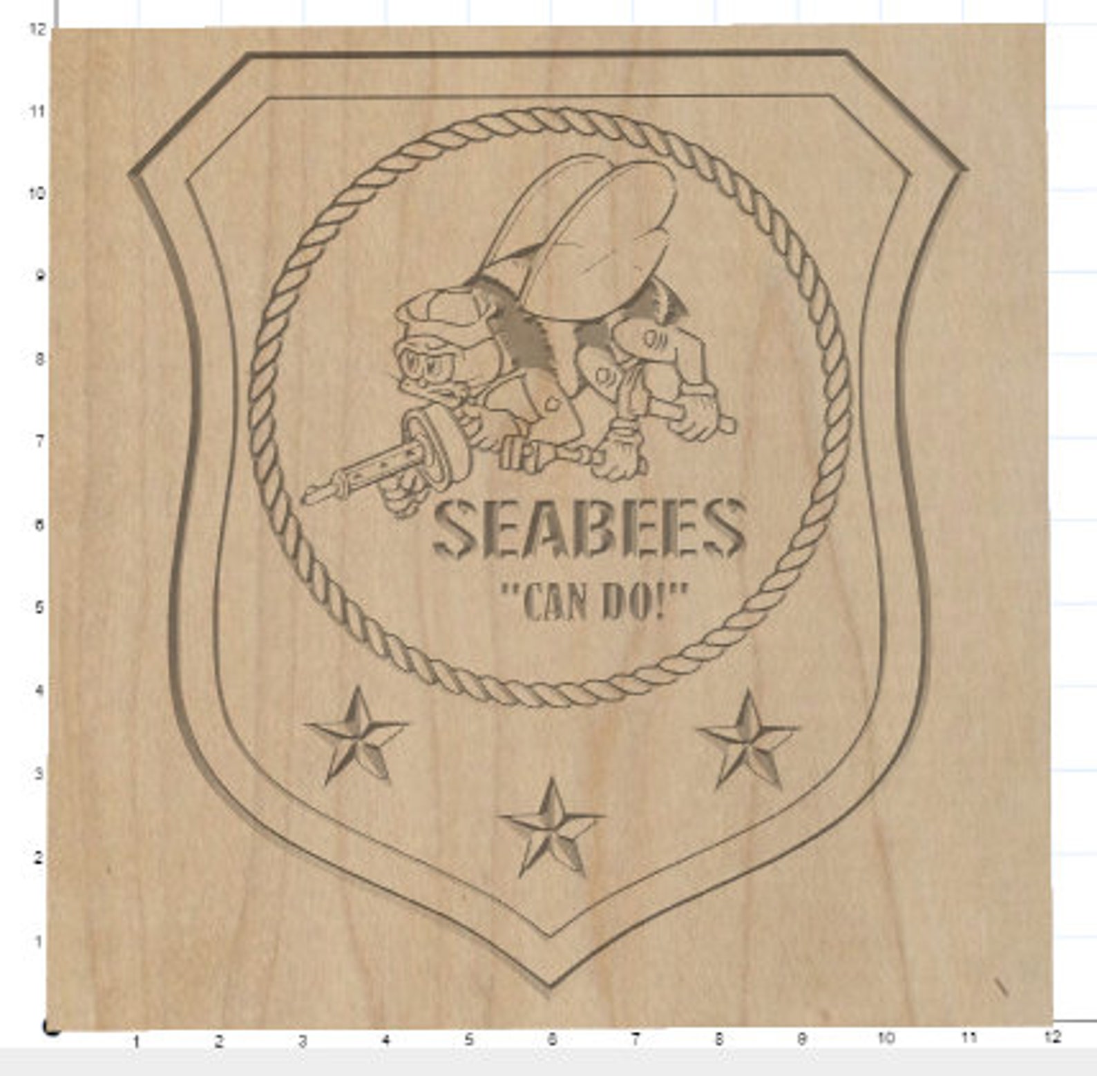 Military US Navy Seabee Plaque SVG Files for Cnc Router - Etsy