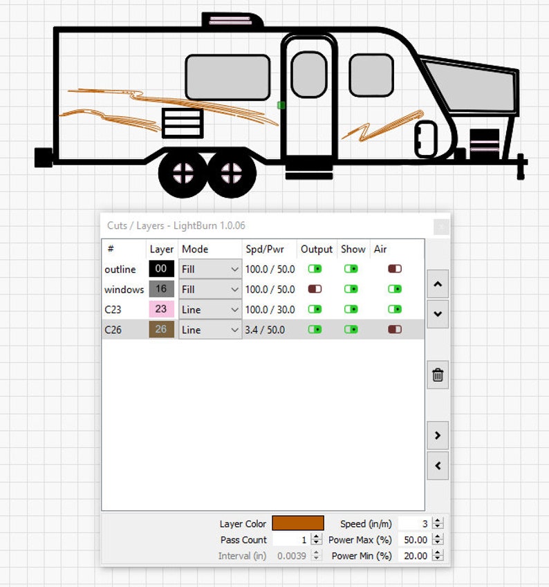 Hybrid Camper Travel Trailer SVG Files for CNC Router and - Etsy