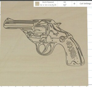 Revolver - Pistol - Handgun - SVG Files for Laser Engraving and Cnc ...