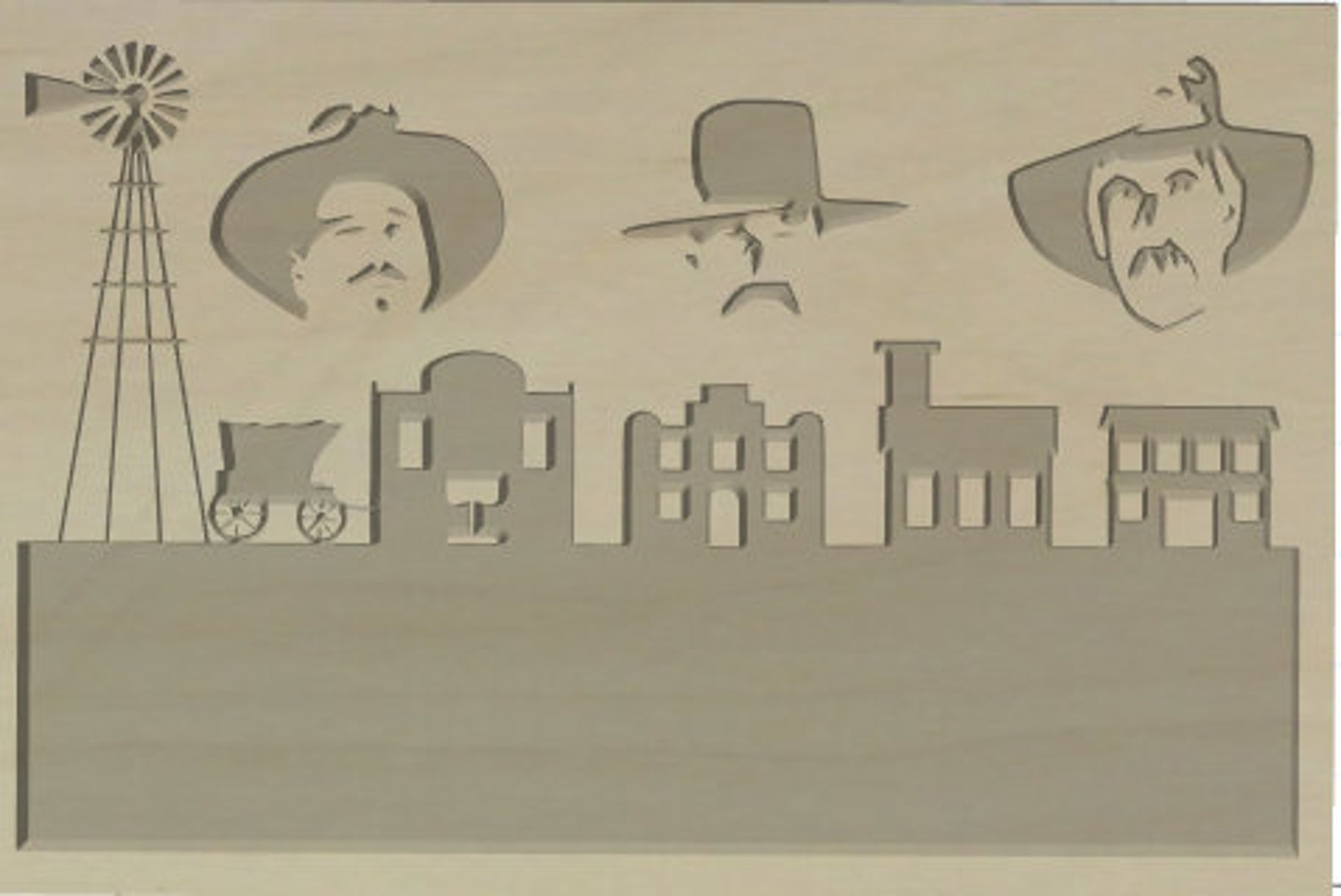 Western Old West Scene SVG Files for Laser Engraving and - Etsy Canada