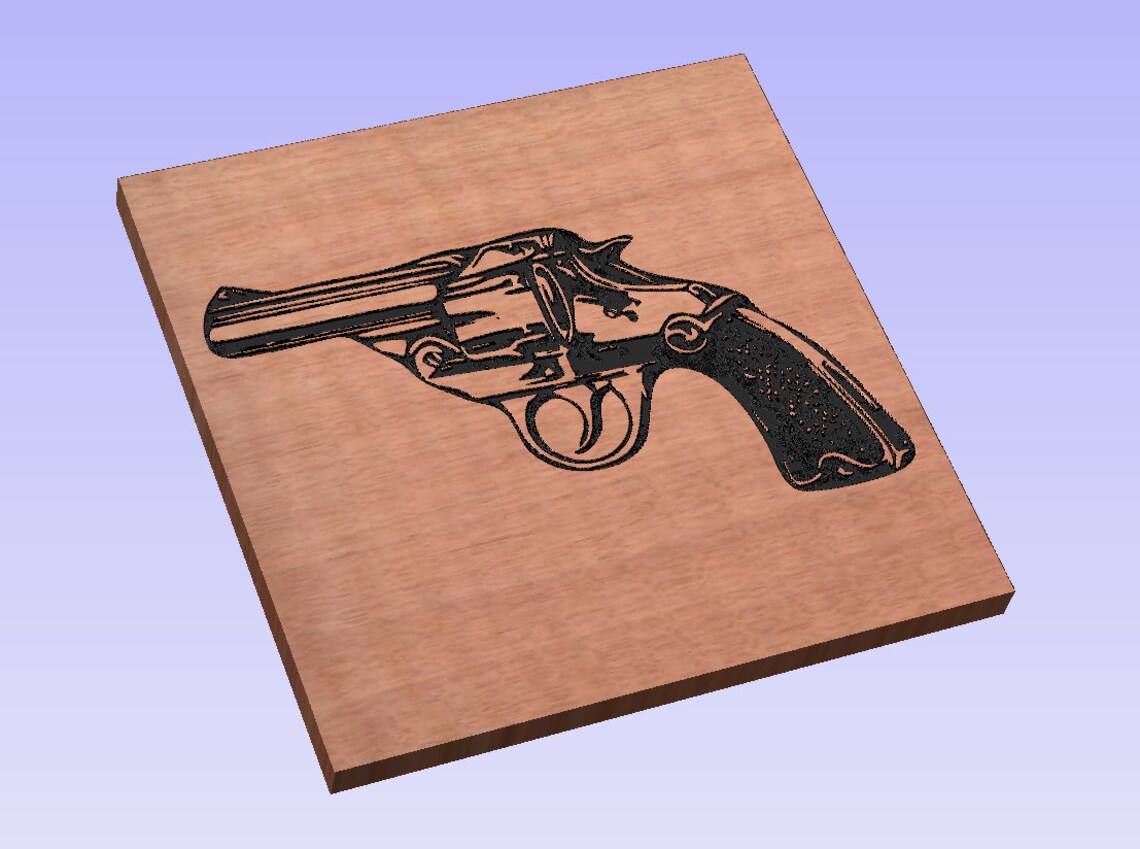 Revolver Pistol Handgun SVG Files for Laser Engraving - Etsy